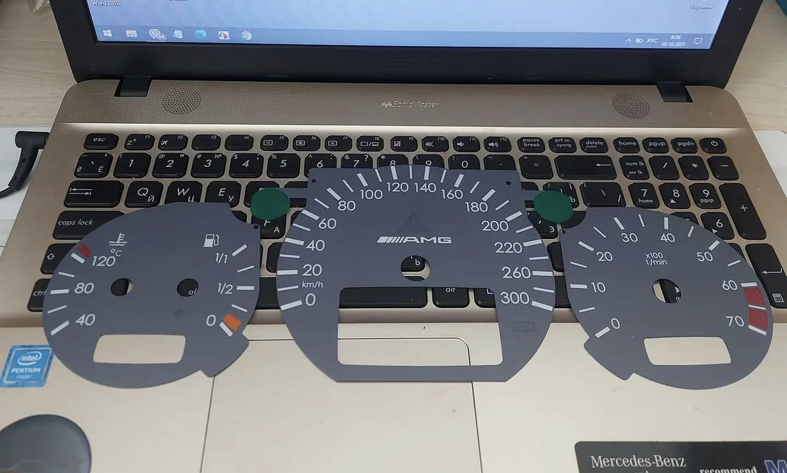 Dial for speedometer AMG Style Mercedes-Benz W210 Black. — Drezcar