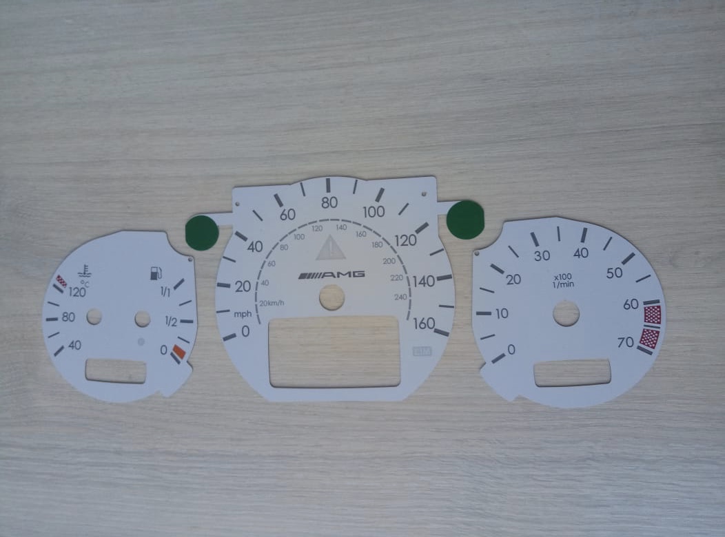 Dial for speedometer AMG Style Mercedes-Benz W210 USA White. – Drezcar